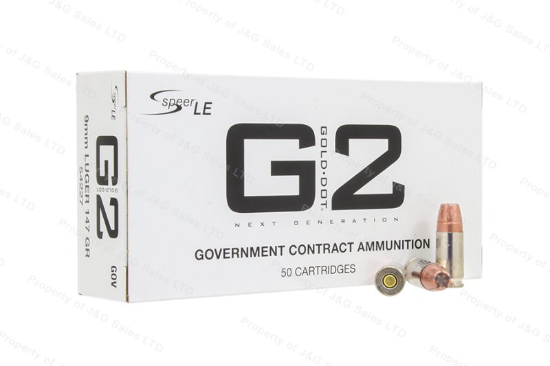 9mm Speer Gold Dot G2 147gr JHP Govt Contract Ammo, 200rds. – J&G Sales