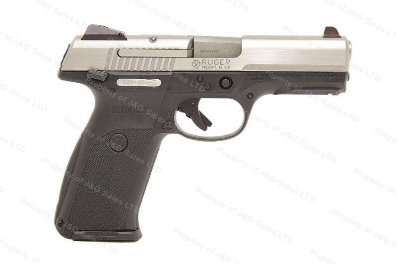 Ruger® KSR9FP Semi Auto Pistol, 9mm, 4″ Barrel, Stainless Steel/Black, First Production SR9 W ...